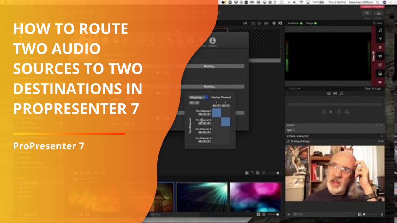 ProPresenter 7 Tutorial: How to Route audio to two different destinations - TrinityDigitalMedia.com